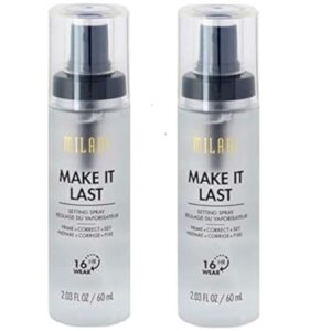 pack of 2 milani make it last setting spray 16 hr wear, make it last (03)