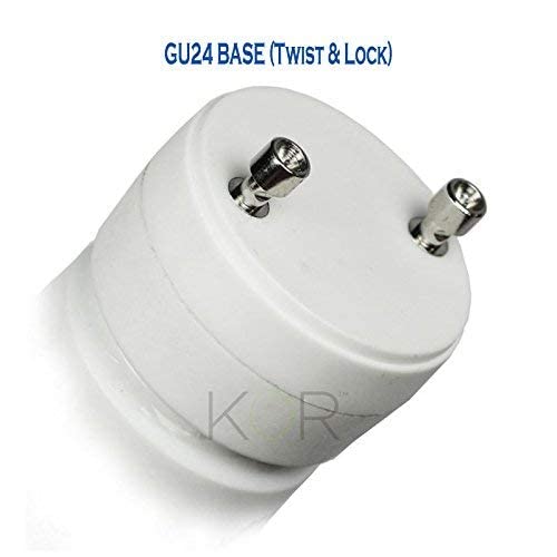 KOR (Pack of 4) 23 Watt Mini Spiral - GU24 Base - (100W Equivalent) - T2 Mini-Twist - CFL Light Bulb (Bright White (5000K))