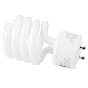 KOR (Pack of 4) 23 Watt Mini Spiral - GU24 Base - (100W Equivalent) - T2 Mini-Twist - CFL Light Bulb (Bright White (5000K))