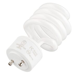 KOR (Pack of 4) 23 Watt Mini Spiral - GU24 Base - (100W Equivalent) - T2 Mini-Twist - CFL Light Bulb (Bright White (5000K))