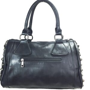 Zzfab Studded Skull Purse Satchel Black