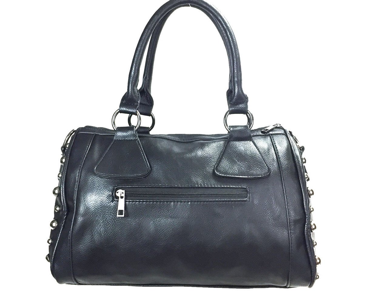 Zzfab Studded Skull Purse Satchel Black