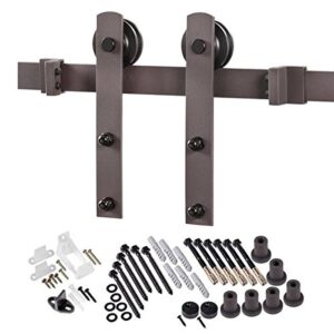 renin bd100k-96 straight strap barn door hardware kit, bronze