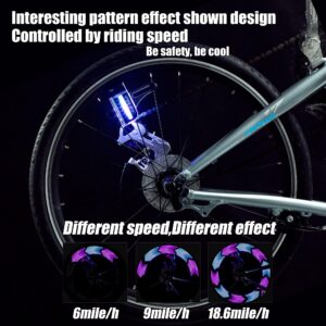 DAWAY LED Bike Wheel Lights - A12 Waterproof Cool Bicycle Tire Light (2 Pack), Safety Spoke Lights for Kids Adults Boys Girls Christmas Gifts, 30 Fun Bright Patterns, Auto & Manual Dual Switch