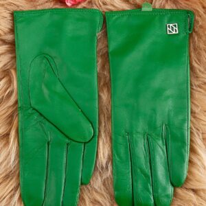 NappaNovum Women's Classic Italian Nappa Leather Gloves Lambskin Winter Comfort Lining Fashion Gloves (Touchscreen or Non-Touchscreen) (M, Green)