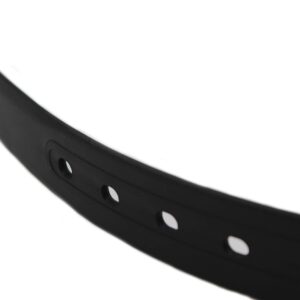 XINMELISHANG 115x3.5cm Unisex Women Men Adjustable Rubber Silicone Belt with Plastic Buckle (Black)