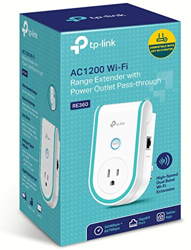 TP-Link AC1200 WiFi Range Extender with AC Passthrough, Wireless Booster (RE360)