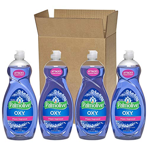 Palmolive Ultra Dishwashing Liquid Dish Soap, Oxy Power Degreaser - 32.5 Fl Oz (Pack of 4)