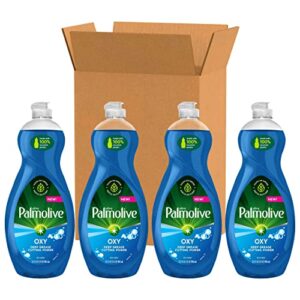 Palmolive Ultra Dishwashing Liquid Dish Soap, Oxy Power Degreaser - 32.5 Fl Oz (Pack of 4)