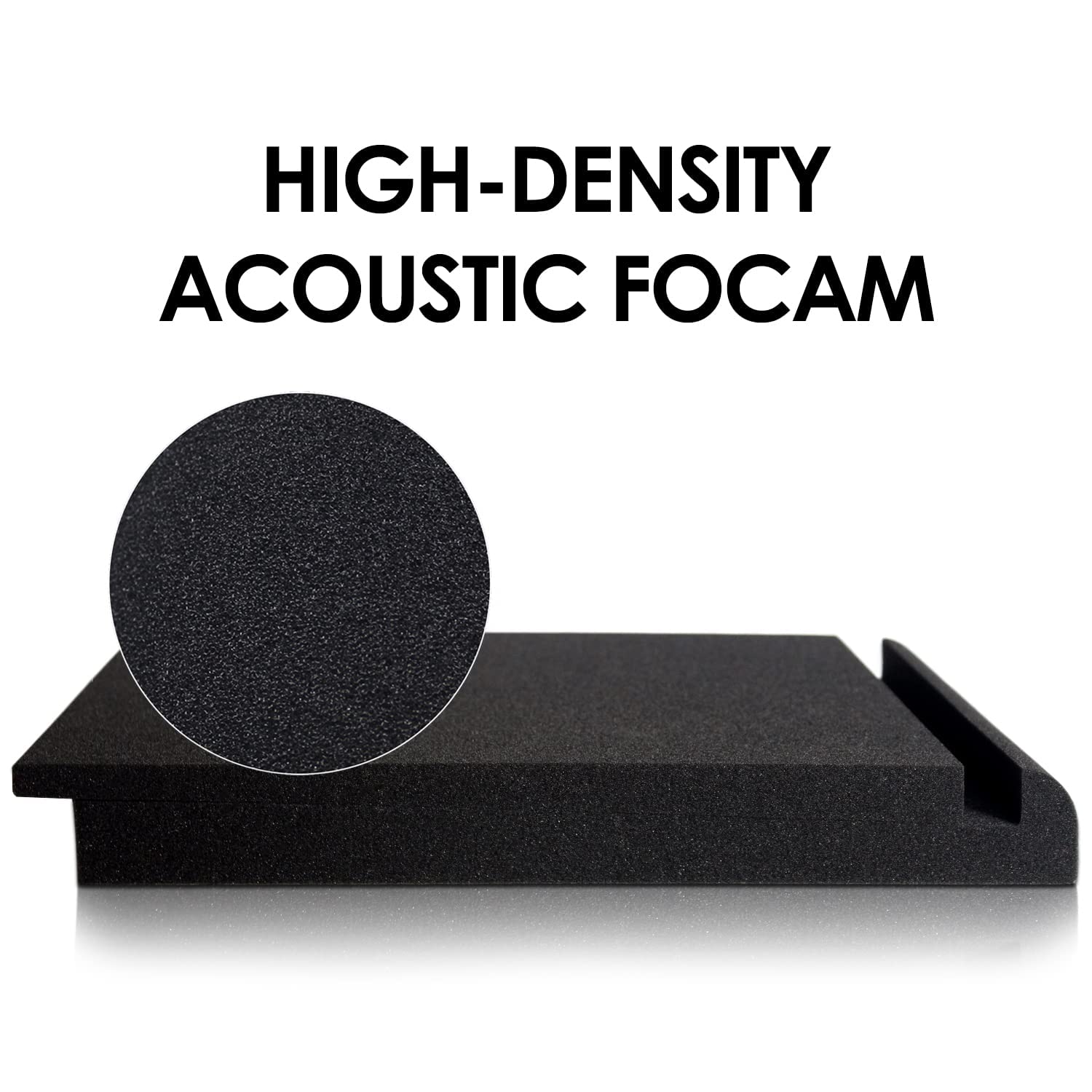 Studio Monitor Isolation Pads - Suitable for 6.5"- 8" inch Speakers - Large Speaker Isolation Pads Fit Most Desktops - High-Density Acoustic isolation Foam - Angled Speaker Foam Stand - 2 Speaker Pads