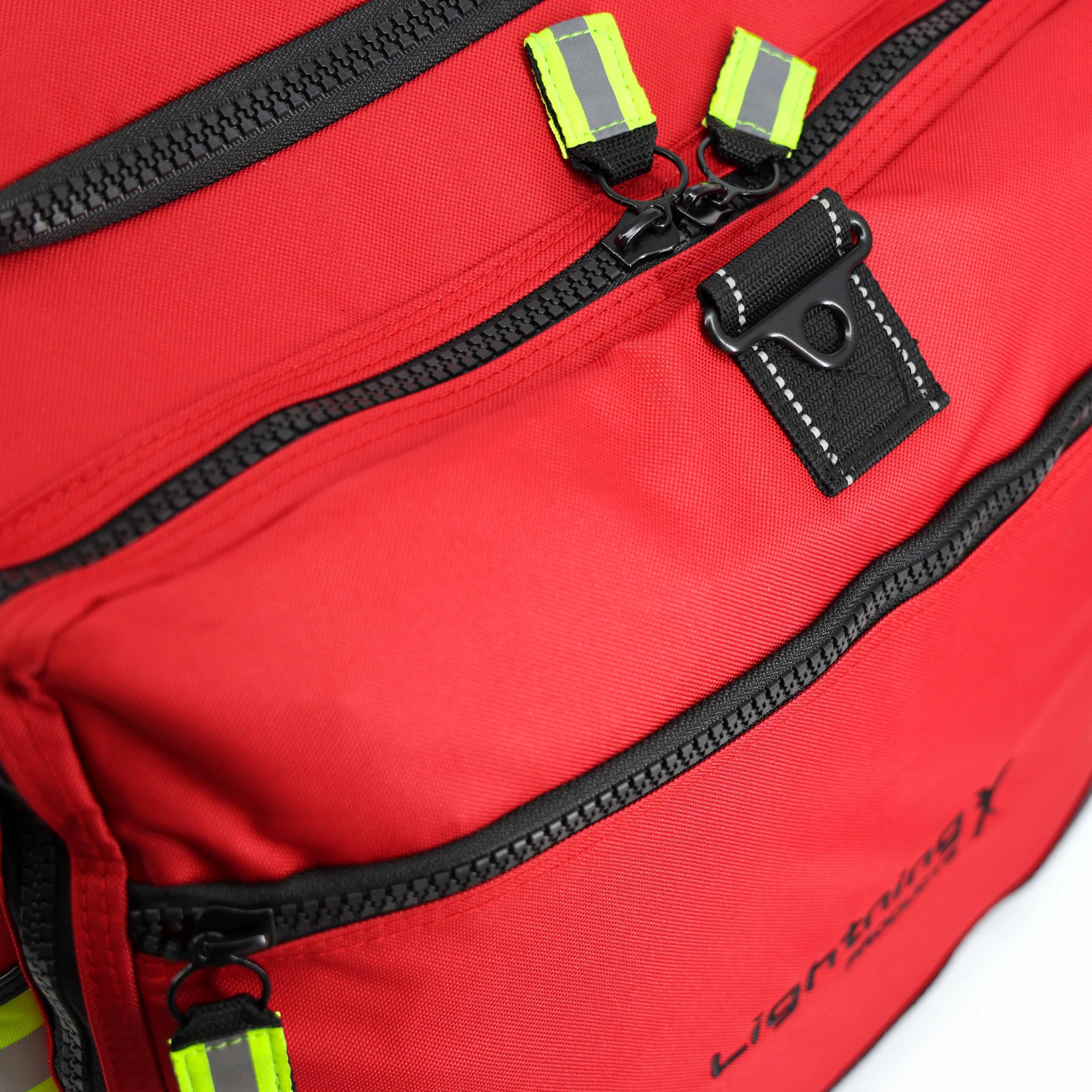 Lightning X Firefighter Premium 3XL Step-In Turnout Gear Bag - Red w/NO LOGO (Customizable)