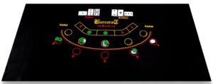 poker supplies baccarat casino table black felt layout - 72 x 36 inches!