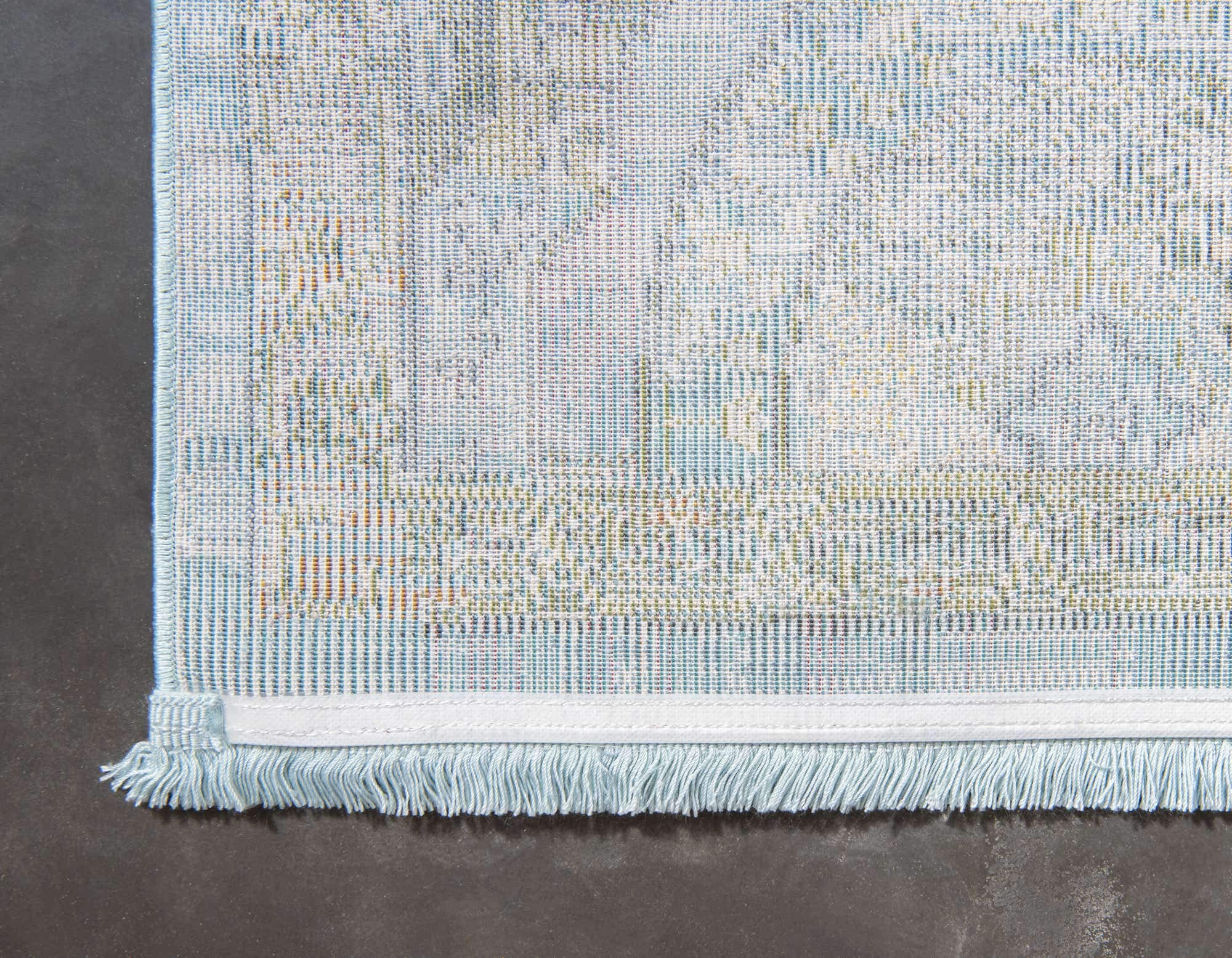 Unique Loom Baracoa Collection Area Rug - Coppelia (4' 3" x 6' 1" Rectangle, Light Blue/ Blue)