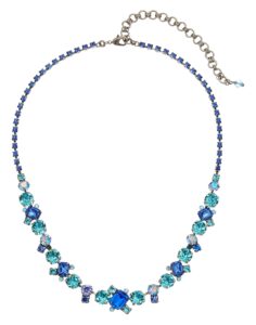 sorrelli sophisticate necklace, antique silver-tone finish, ultramarine