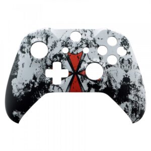 eXtremeRate Soft Touch Grip Biological Hazard Front Housing Shell Faceplate for Xbox One X S Controller Model 1708 - Controller NOT Included