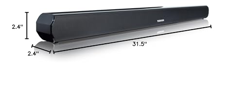 Toshiba 2.0 Channel Bluetooth Soundbar TV Speaker: Sound Bar with Optical, AUX, USB Inputs & Remote Control