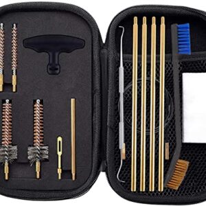 Pro .223/5.56 Cleaning Kit with Bore Chamber Brushes Cleaning Pick Kit, Brass Cleaning Rod in Zippered Organizer Compact Case BOOSTEADY