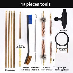 Pro .223/5.56 Cleaning Kit with Bore Chamber Brushes Cleaning Pick Kit, Brass Cleaning Rod in Zippered Organizer Compact Case BOOSTEADY