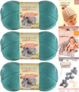 bernat softee baby yarn 3 pack bundle includes 3 patterns dk light worsted #3