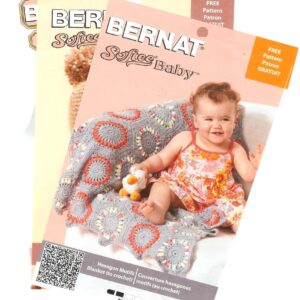 Bernat Softee Baby Yarn 3 Pack Bundle Includes 3 Patterns DK Light Worsted #3