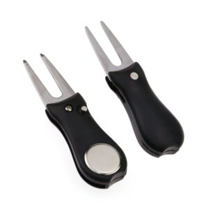 Honbay Golf Divot Repair Tool Set, Golf Brush and Groove Cleaner with Retractable Clip