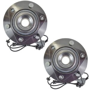 TRQ Front Wheel Hubs & Bearings Pair Set for Nissan Armada Titan Pathfinder QX56