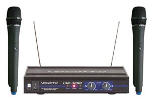 vocopro uhf dual-channel rechargeable wireless microphone system (uhf-3205-9)