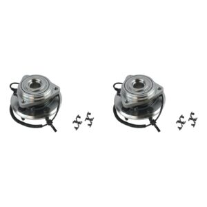 TRQ Wheel Bearing & Hub Assembly Pair Kit LH & RH Front for Jeep Wrangler