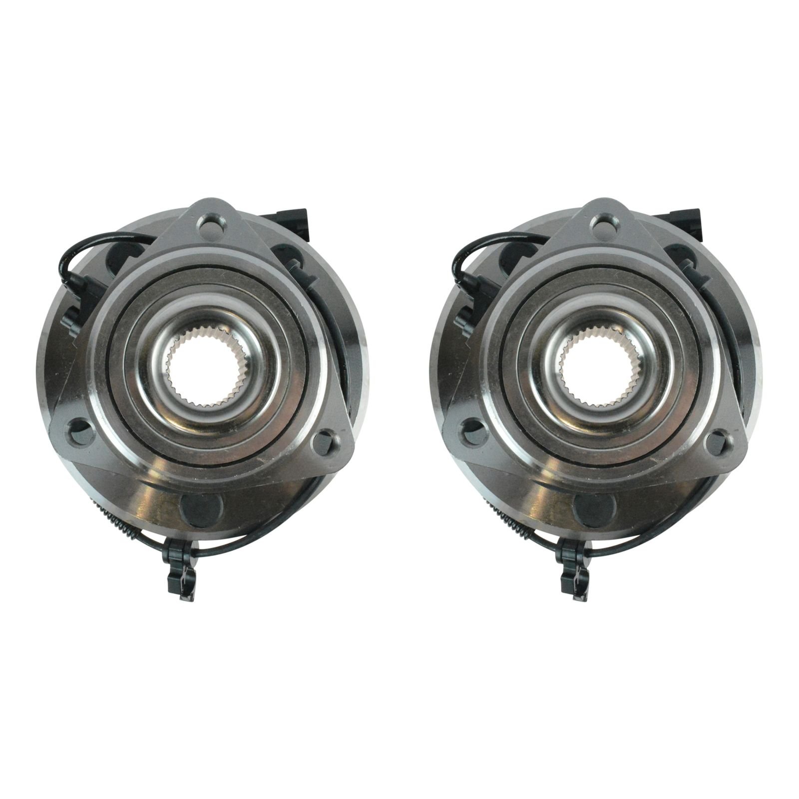 TRQ Wheel Bearing & Hub Assembly Pair Kit LH & RH Front for Jeep Wrangler