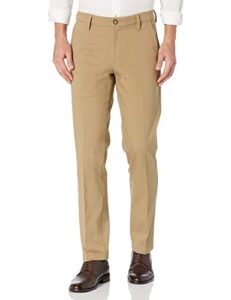 dockers men's straight fit workday smart 360 flex pants (regular and big & tall), new british khaki, 36w x 30l