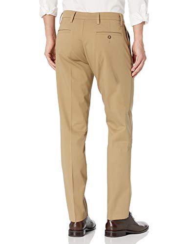 Dockers Men's Straight Fit Workday Smart 360 Flex Pants (Regular and Big & Tall), New British Khaki, 36W x 30L