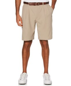 pga tour mens double pleat with active waistband (size 30 - 44 big & tall) golf shorts, chinchilla, 38 us