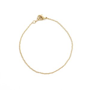 honeycat thin chain plain bracelet in 18k gold plate | minimalist, delicate jewelry (gold)