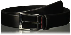 hugo boss men's garney smooth leather belt, black, 36