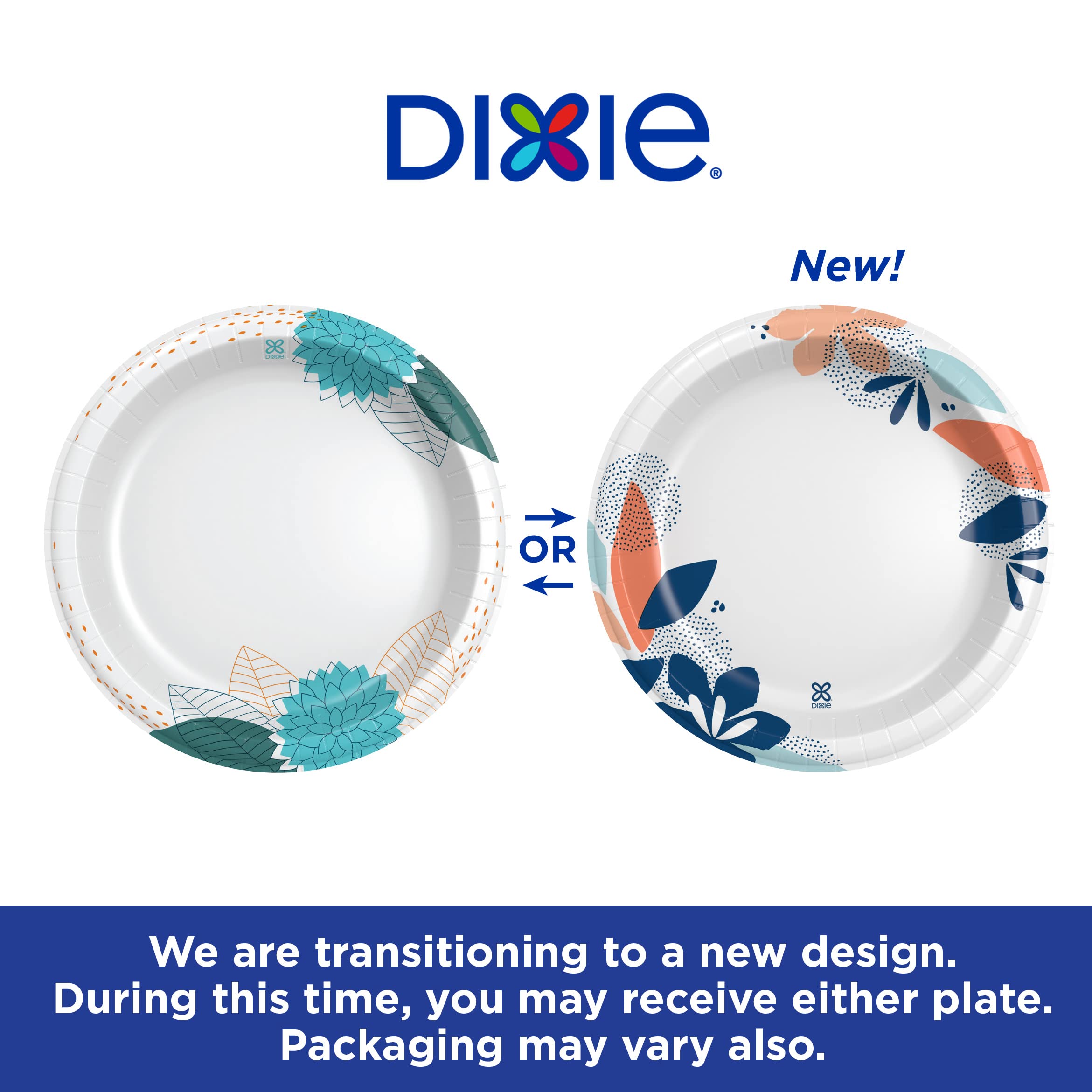 Dixie Large Paper Plates, 10 Inch, 86 Count, 2X Stronger, Microwave-Safe, Soak-Proof, Cut Resistant, Disposable Plates For Everyday Breakfast, Lunch, & Dinner Meals