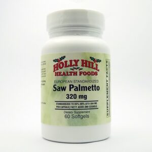 holly hill health foods, european standardized saw palmetto 320 mg, 60 softgels