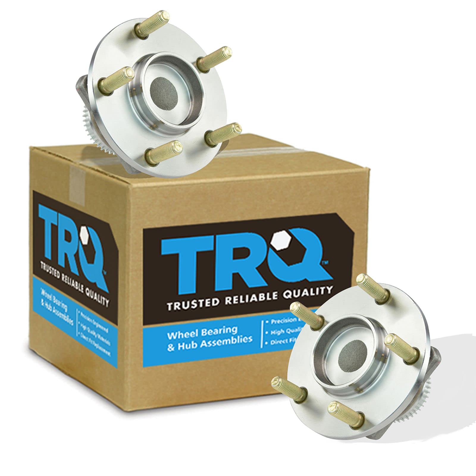 TRQ Rear Wheel Hub & Bearing LH & RH Pair for Mitsubishi Galant Eclipse w/ABS