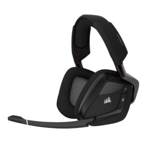 corsair void pro rgb wireless gaming headset - dolby 7.1 surround sound headphones for pc - discord certified - 50mm drivers - carbon