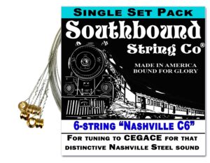 "nashville c6" 6-string lap steel guitar string set - get that honky tonk sound!