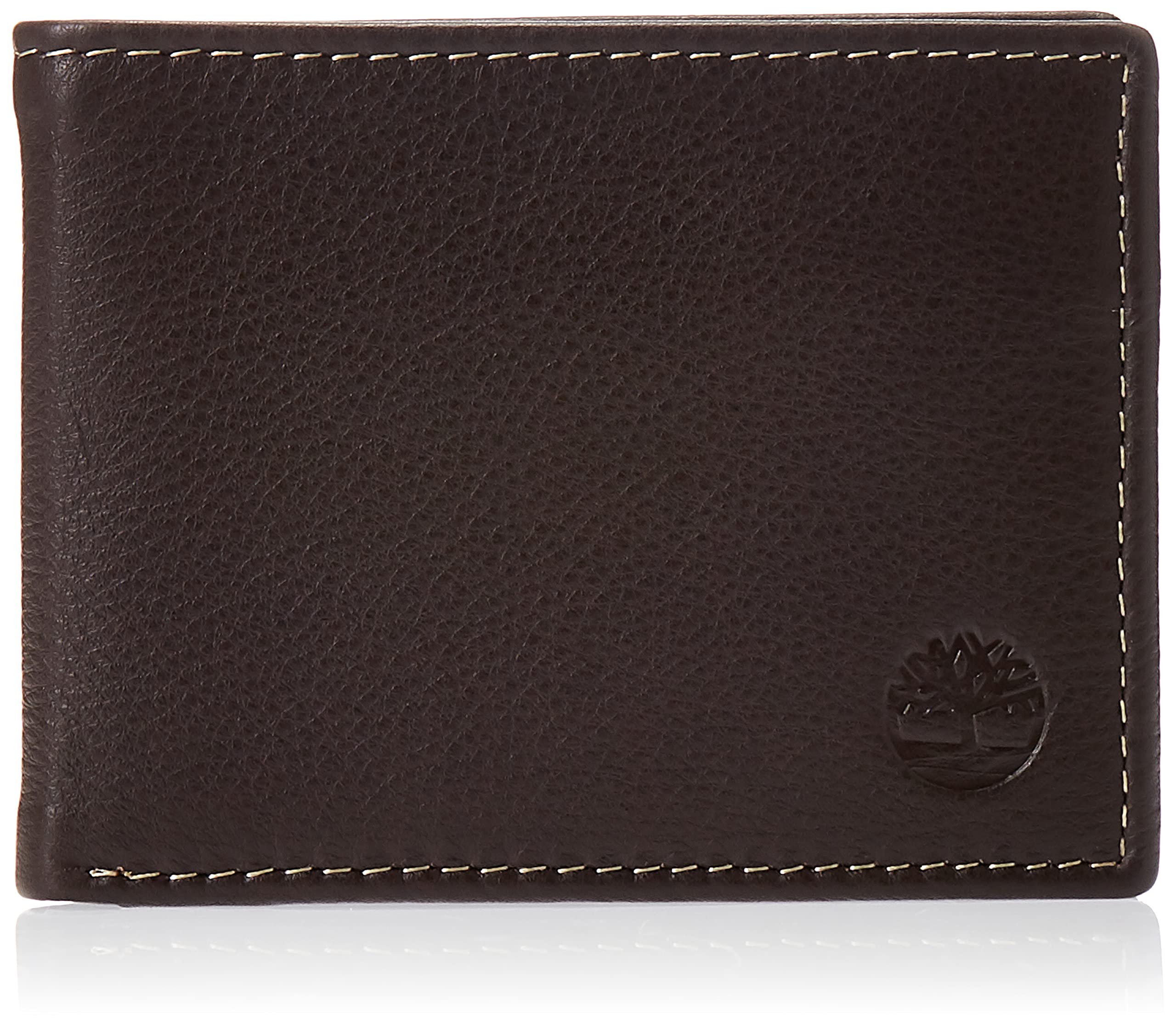 Timberland mens Wellington Leather Rfid Bifold Commuter Security Wallet, brown, One Size