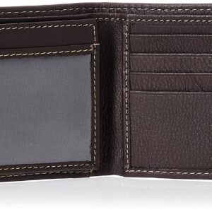 Timberland mens Wellington Leather Rfid Bifold Commuter Security Wallet, brown, One Size