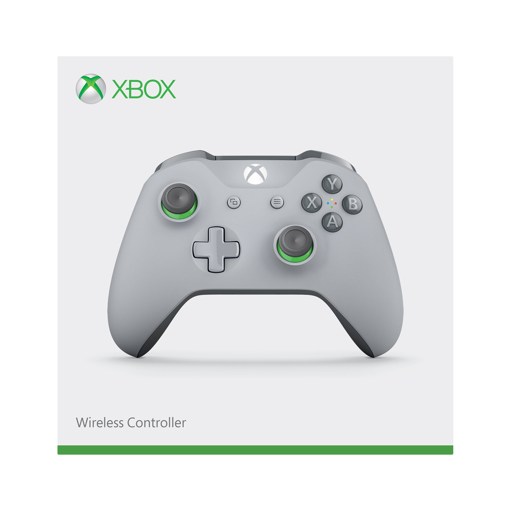 Microsoft Wireless Controller - Grey/Green - Xbox One