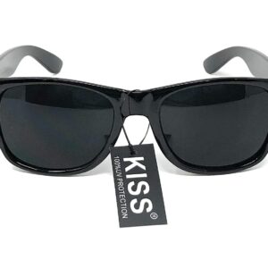 Sunglasses Classic 80’s Vintage Style Design (Black Gloss, Super Dark)…………