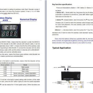 AMKI DMX 512 LED Decoder Controller for RGB Tape Strip Light Dimmer Driver (4 Channel with Display)