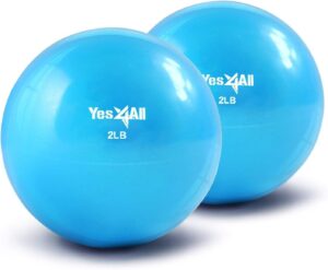 yes4all soft weighted toning ball smooth 2lb pair