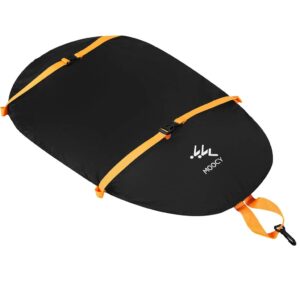 moocy kayak cockpit cover, universal waterproof cover for transport, outdoor storage keep hatch hole seat clean