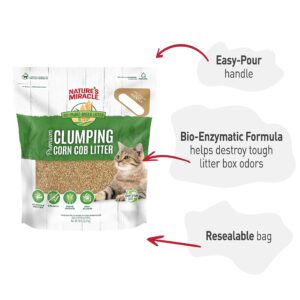 Nature's Miracle Premium Clumping Corn Cob Litter, Tough Odor Bio-Enzymatic Formula, Dust Free