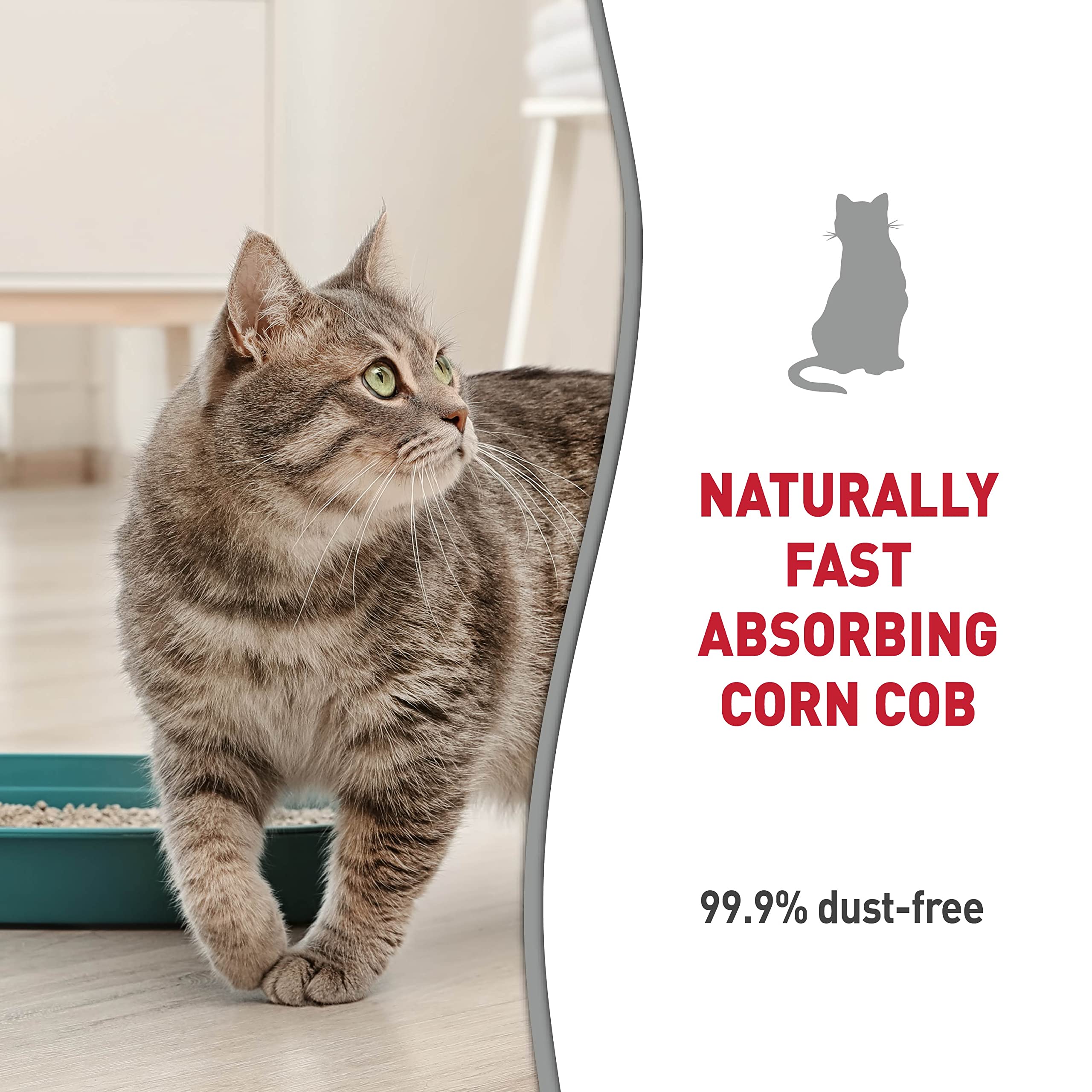 Nature's Miracle Premium Clumping Corn Cob Litter, Tough Odor Bio-Enzymatic Formula, Dust Free