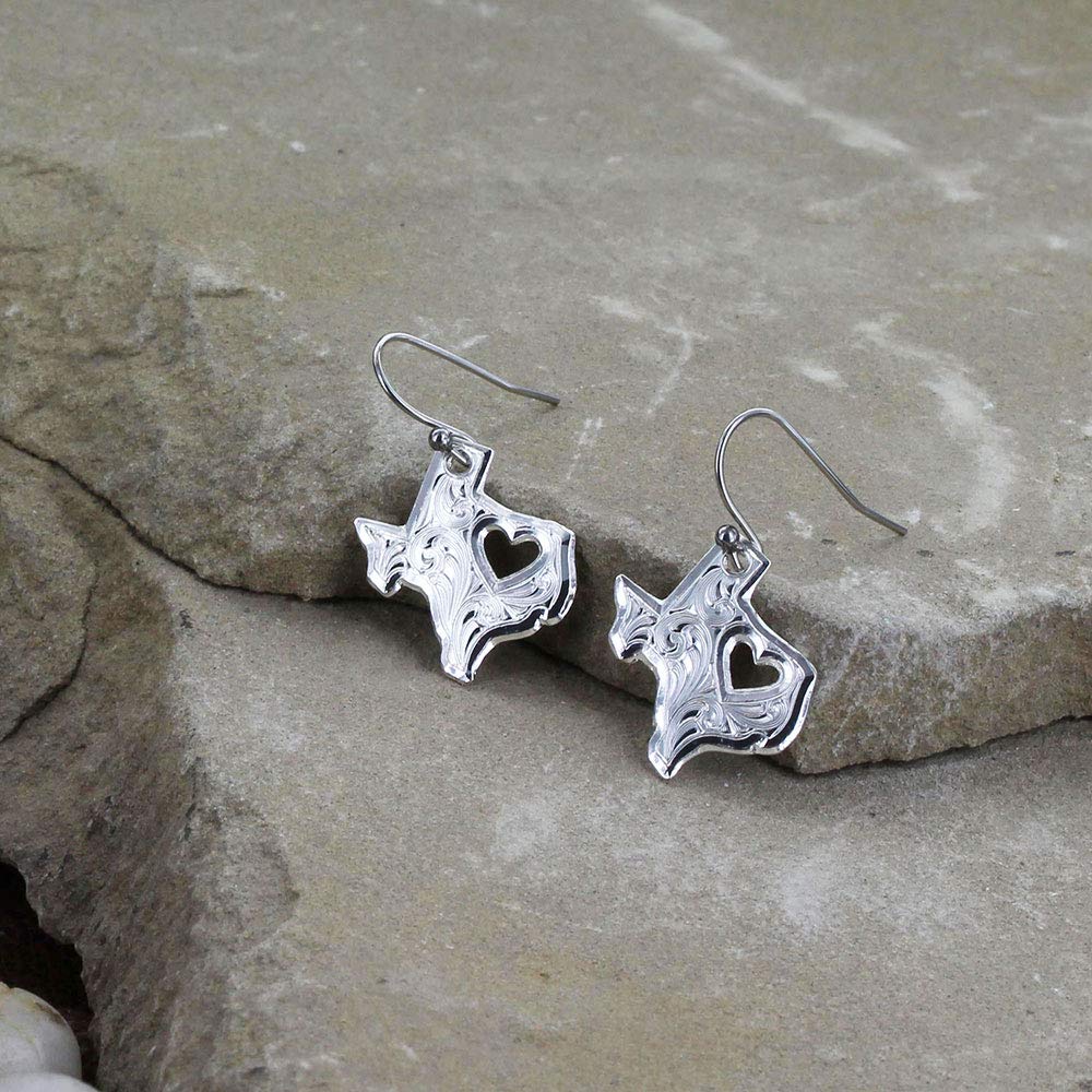 Montana Silversmiths State Charm Dangle Earring (I Heart Texas)