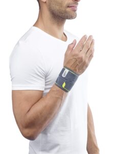 push sports wrist support brace for sports & athletics - relieve pain from tendonitis, sports fractures (left) - wrist support weight lifting, wrist support brace, wrist brace for weightlifting